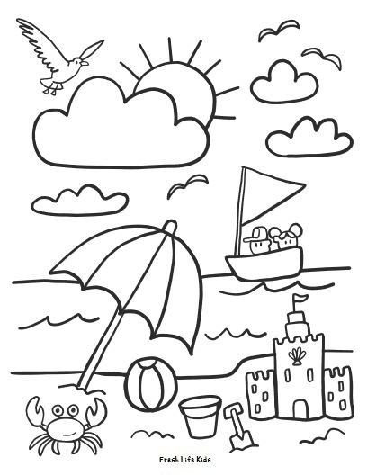 Poletje in brezplačne pobarvanke za otroke - Trideseta