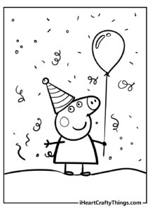 Pujsa Pepa pobarvanka in risanka za otroke - Trideseta