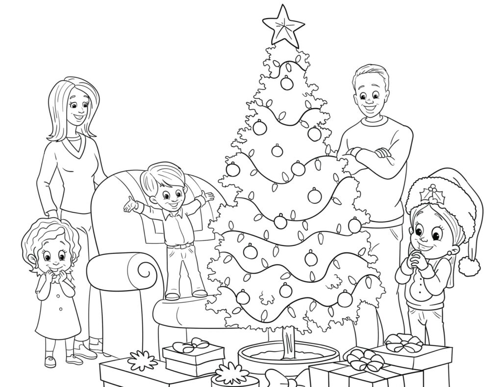 Otroške božične pobarvanke - zima in božič - Trideseta